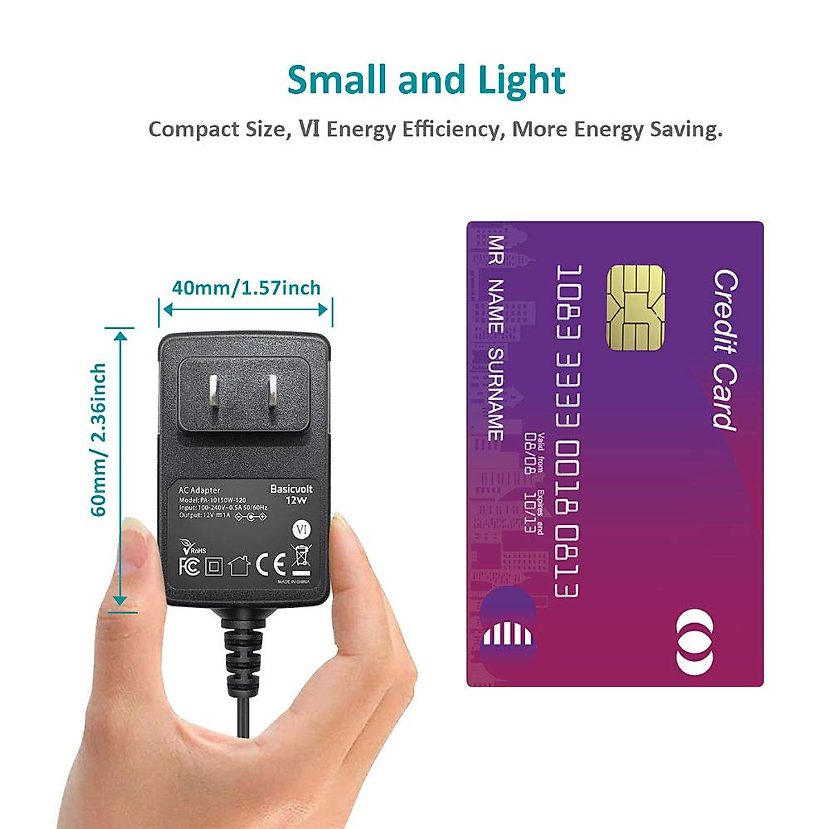 12V Power Supply AC Adapter DC 12 V Power Cord Universal Power Adapter 12Volt Charger Compatible with 1000mA 900mA 800mA 700mA 600mA 500mA 400mA 300mA 200mA 100mA Electronics