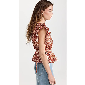 Ulla Johnson Women's Iyla Top, Orange Blossom, 6