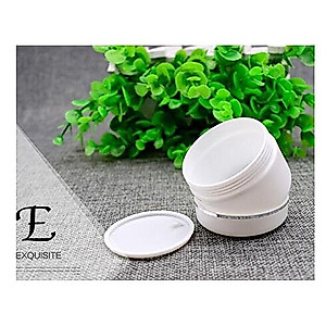 8 Oz (250ml) White Plastic Cosmetic Jars with Inner Liners and Dome Lids Refillable Make-up Cosmetic Containers Pot Case for Scrubs Oils Salves Creams Lip Balm Lotions Nail Accessories Pack of 6