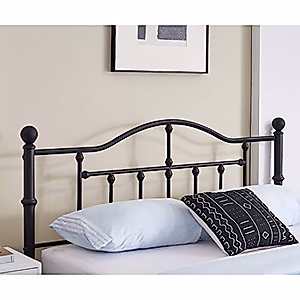 VECELO Queen Size Bed Frame Metal Platform Mattress Foundation/Box Spring Replacement，with Headboard & Footboard/Easy Assemble,Black