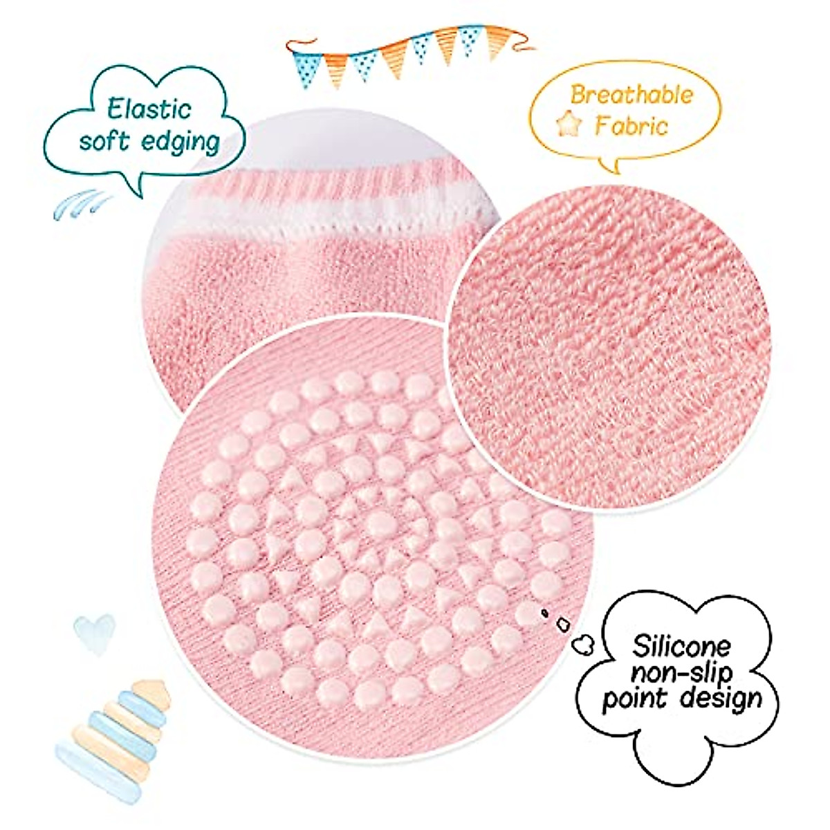 shuangjishan Baby Crawling Pads Anti Slip Knee Pads Baby Knee Protectors Toddler Leg Warmer Safety Walking Kneepads - Rodilleras para Bebe (Blue)