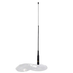 HYS Tri-Band VHF UHF 137-174/180-260/400-480MHz 100W 20inch 2.15dBi/5.2dBi PL-259 UHF Male Soft Telescopic Antenna for Yaesu Kenwood Motorola Taxi Bus Vehicle Amateur Ham Mobile Radio Transceiver