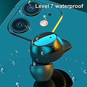 Heave Bluetooth Headphones,IPX7 Waterproof in Ear Stereo Sound Wireless Earbuds Built in Noise Cancelling Mic Earphones for Clear Calls,USB-C Fast Charging,40Hours Standby Time Orange