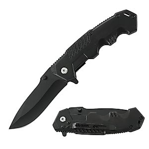 Milaloko Cool Sharp Tactical Folding Pocket Knife with Liner Lock,Glass Breaker,Seatbelt Cutter and Pocket Clip for Men Women