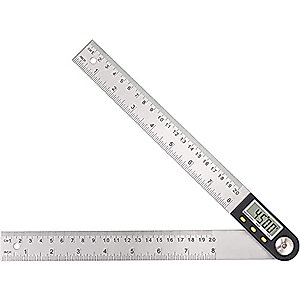Digital Angle Ruler 0-360° Digital Inclinometer Protractor Angle Finder with LCD Spirit Level 200mm/8 inch for Vertical Horizontal Dual Spirit Level