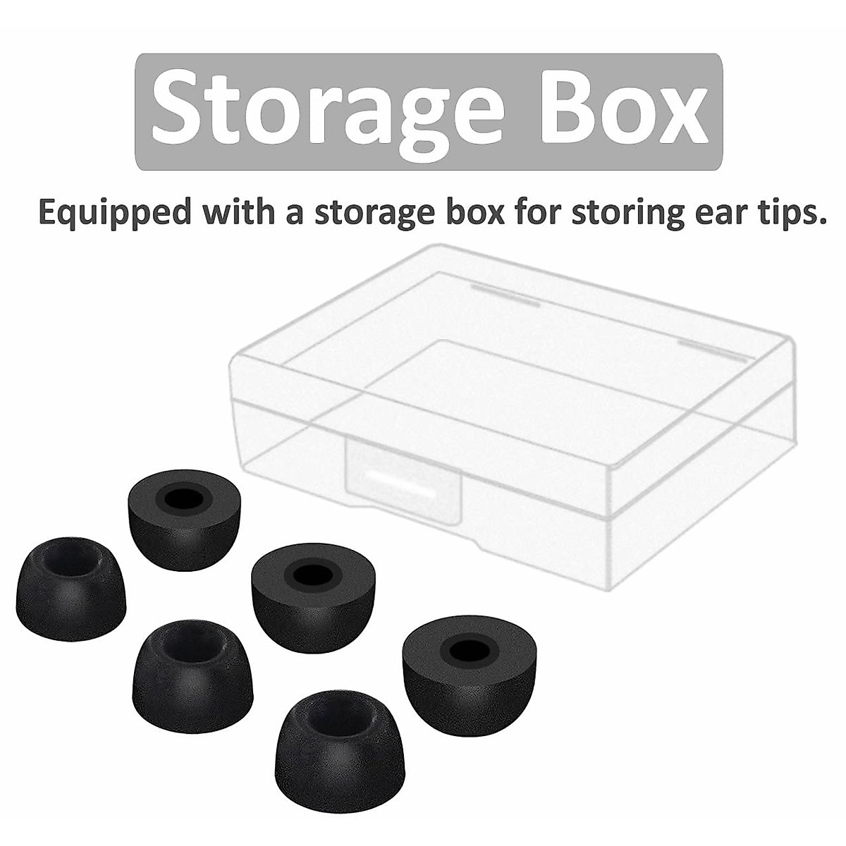 3 Pairs Memory Foam Elite 75T / Elite 3 / Elite 7 Pro Ear Tips Buds, Replacement Reduce Noise Comfortable Eartips Compatible with Jabra Elite 65T / Elite 7 Active/Elite 4 Active - S/M/L Black