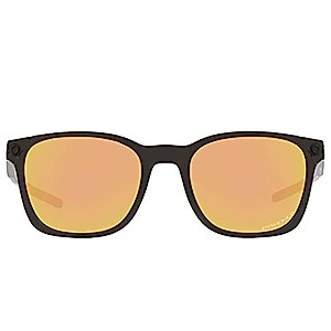 Oakley Men's OO9018 Ojector Square Sunglasses, Polished Black/Prizm Rose Gold Polarized, 55 mm