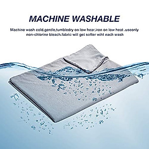 EXQ Home Cooling Weighted Blanket Cover 48x72-Twin Size Premium Soft Duvet Cover for Weighted Blanket with Zipper,Machine Washable Duvet Cover (Grey,Duvet Cover Only)