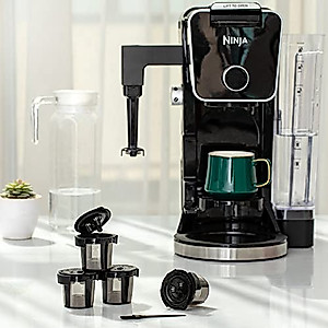 4 Ninja Reusable Coffee Filter Pods for Ninja Dual Brew Coffee Maker - K Cups for Ninja Coffee Maker DualBrew Pro, CFP201 CFP301 CFP400 - Reusable K-Cups Filters for Ninja Coffee Brewer