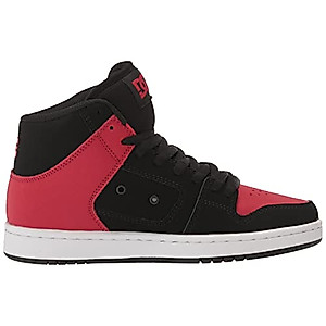 DC Men's Manteca 4 Hi High Top Casual Skate Shoe Sneaker, Black/RED, 12.5