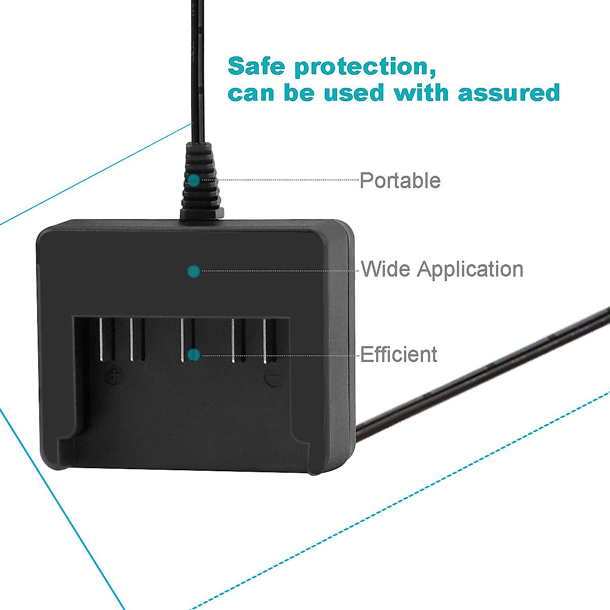 Creabest 18-Volt Lithium-Ion Battery Charger for Bosch BAT609 BAT622 BAT620 BAT609G BAT618 BAT618G BAT619 BAT619G BAT610G Slide-in Style Battery