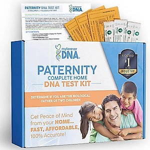 Home Paternity DNA Test Kit (2 Children + 1 Alleged Father) | 24 DNA (Genetic) Marker Test, Unmatched Accuracy | Includes All Lab Fees & Shipping | Experience Excellence with My Forever DNA