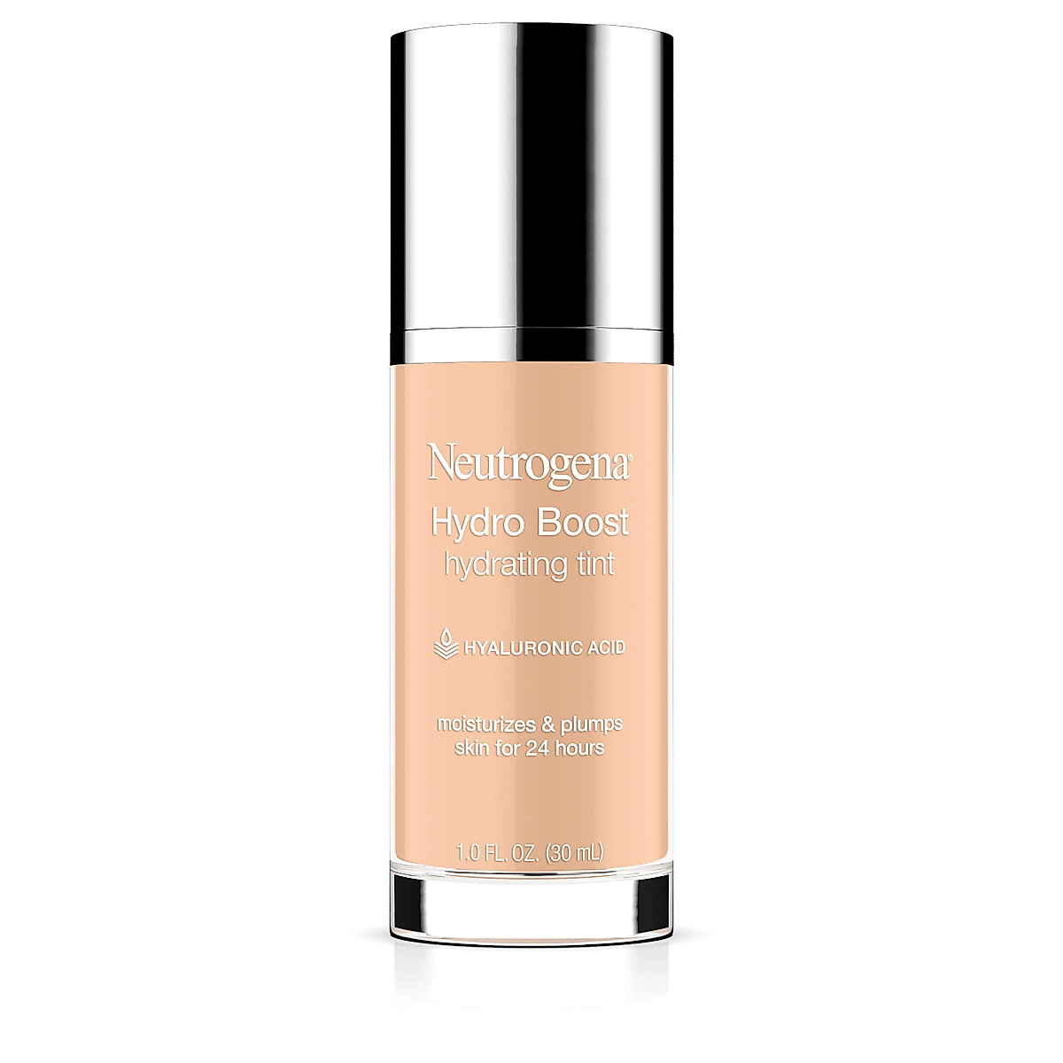Neutrogena Hydro Boost Hydrating Tint with Hyaluronic Acid, Lightweight Water Gel Formula, Moisturizing, Oil-Free & Non-Comedogenic Liquid Foundation Makeup, 10 Classic Ivory, 1.0 fl. oz