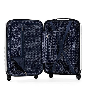 Ben Sherman Hereford Spinner Travel Upright Luggage, White, 20-Inch Carry On