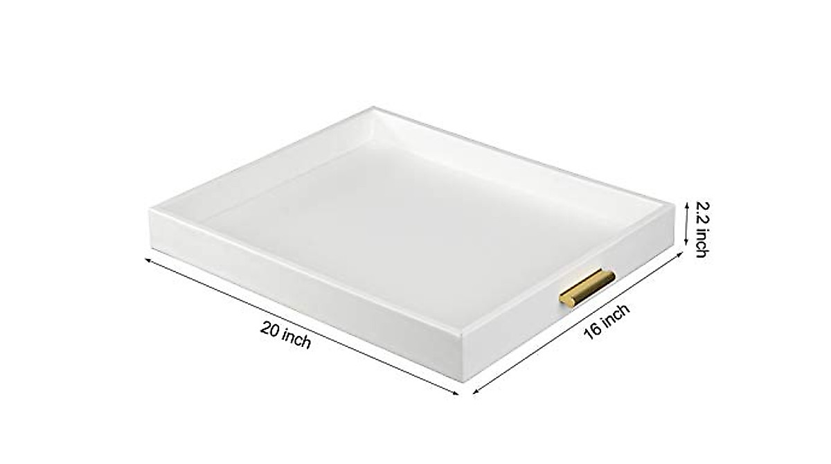 Elegant HofferRuffer Extra Large Serving Tray with Handles