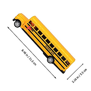 NUOBESTY New York City School Bus Bus Model Toy, Die Cast Pull Back Vehicles Cars 8. 46In Educational Toy for Kids US School Bus Model