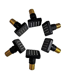 2 Inch Brass Shower Body Sprayer Jets for Bathroom Accessories NPT 1/2” Matte Black DSJ02BR02-B