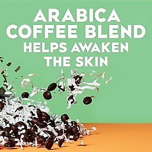 OGX Smoothing + Coconut Coffee Exfoliating Body Scrub with Arabica Coffee & Coconut Oil, Moisturizing Body Wash for Dry Skin, Paraben-Free with Sulfate-Free Surfactants, 19.5 Fl Oz