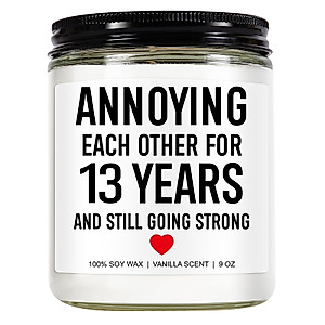 Younift 13 Years Candle, 13th Wedding Anniversary, Gifts for Him, Her, Lace Anniversary, Gifts for Couple, 13th Anniversary, Gifts for Husband, Wife, Funny Gifts, 13 Year Anniversary