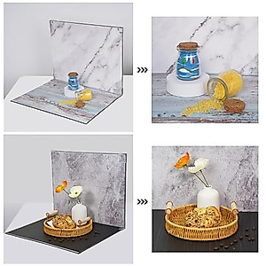 Food Photography Photo Backdrops Board: 7Pcs 12Patterns Product Background Table Top Kit - Flat Lay Props for Jewelry.(Medium Size 16x13in)