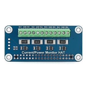 Sense HAT for Raspberry Pi Current Voltage Power Consumption Monitor with 12 Bit ADC, 40Pin GPIO Extension Header and I2C/SMBus Interface, Support Measure Bidirectional Current
