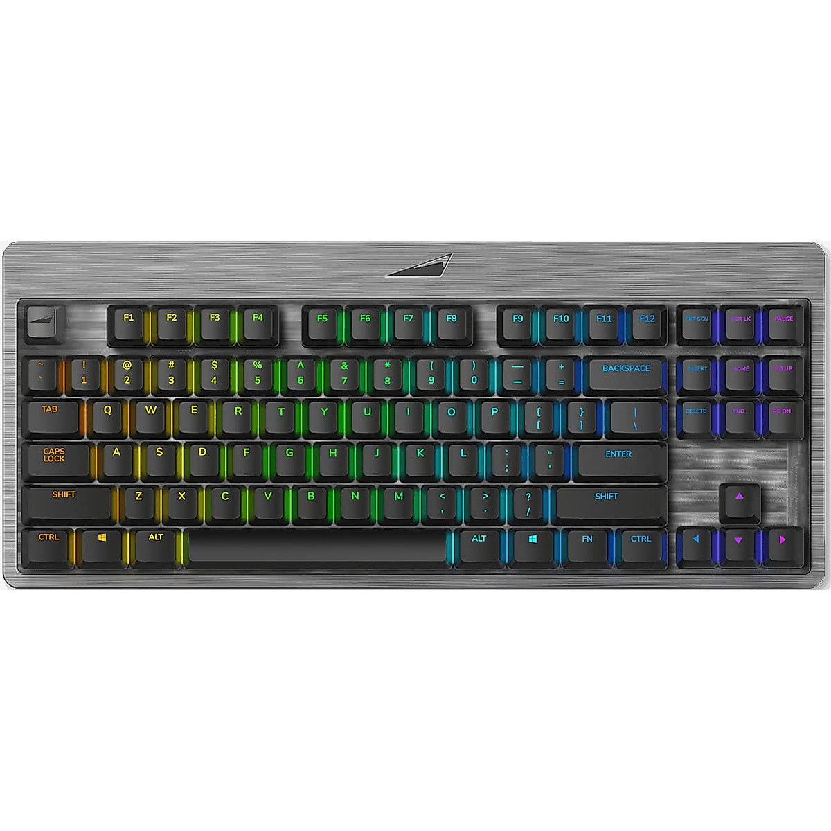 Mountain Everest Core Mechanical Gaming Keyboard - USB Hub - Cherry MX Hot-Swappable Switches - RGB Backlit (Gunmetal Gray, Silent Red - Linear & Quiet)