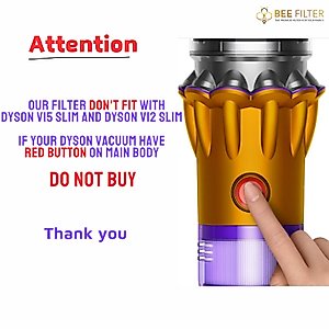 Premium Vacuum Filter Replacement Part Compatible with Dyson V11 Vacuum, Dyson V11 Animal, Dyson V15 Detect Filter, Dyson V11 Filter, V15 Filter, V11 Absolute, Compare to Part 970013-02 (3 Filters)
