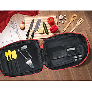 Mazdurr Chef Knife Backpack | Premium Knife Chef Bag | Waterproof Material | 30+ Pockets (Black)