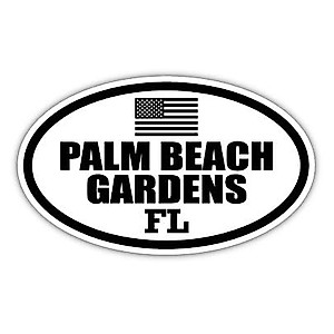 3 Pack Reflective Palm Beach Gardens FL Florida Palm Beach County Stealthy US Flag Euro Decal Sticker Vinyl for Hard Hats, Bottles, Glass, Toolbox 2" x 3"