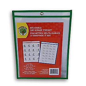 Teaching Tree Reusable Dry Erase Pockets - 2 Pockets