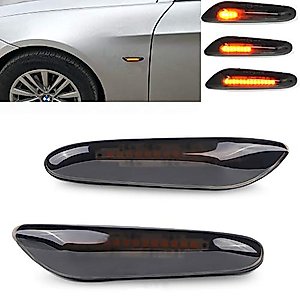 csslyzl Dynamic Amber LED Side Marker Light Sequential Blinker Turn Signal Lamp Assembly Replacement For BMW E82 E87 E90 E91 E92 E93 E60 E46 E83 X3 E53 X5 335i 328i 330i