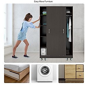 Heavy Duty Furniture Expandable Lifter with 4 Mover Dolly for Easy and Safe Moving Kit, Rubber Wheels 2 Brake 360° Rotatable Appliance Mover Dolly, Max Up for 1320LBS/600KG (Black)