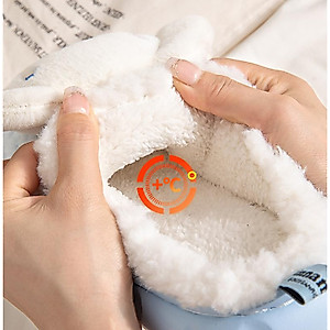Cartoon Slippers Anime Plush Slippers Indoor Winter Non-Slip Warm Shoes Suitable For Big Kids Or Women's Purple38/39