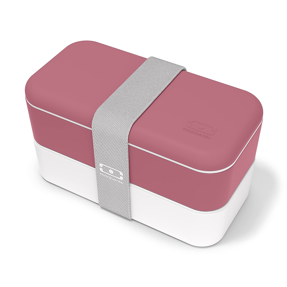monbento - Bento Box MB Original Blush with Compartments - 2 Tier Leakproof Lunch Box for Work Lunch Packing and Meal Prep - BPA Free - Food Grade Safe Food Containers - Pink