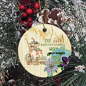Ornaments for Christmas The Dog Pet Owner Harvest Garden Seeds & Saplings Quality Quaranteed Organic Bulbs Plant Tree Hanging Accents New Home Ornament Ceramic Keepsake Funny Christmas Decor for Livin