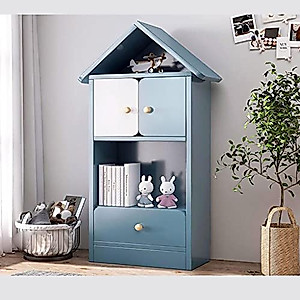 QDLZLG Bookshelf Picture Book Rack Floor-to-Ceiling Simple Home Living Room Bedroom Toy Storage Rack Against The Wall ( Color : E , Size : 47*24*103cm )