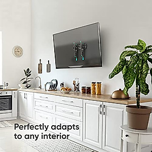 ONKRON Tilting TV Wall Mount for 32-70 Inch TV & Screen, Low Profile TV Wall Mount up to 132 lbs, Slim Fit TV Wall Mount Tilt Down with VESA 75x75-400x400/Universal Wall Mount for TV Black