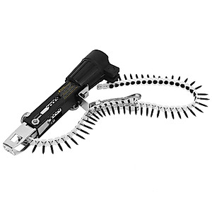 Automatic Drill Nailer, 3Pcs Chain Nail Gun Adapter Woodwork Automatic Nail Adapter Electric Drill Chain Attachment Set for Drywall Wood Board Ceiling, Nail Gun Collating