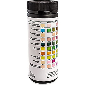 One Step Pet Urine Testing Strips, 100 x Urinalysis Parameter Tests for Dogs, Cats, Vets & Animals. Accurate Testing for Veterinarians Detects UTI, Diabetes, Bladder, Kidney, Liver, SG, pH, Glucose