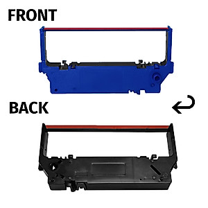 (12) Gorilla Supply Compatible Ink Ribbon for POS Receipt Printers Star RC700BR SP 700 SP700 SP712 SP717 SP742 SP747, Sealed Individual Pack, Black/Red, 12-Packs (Black/Red)