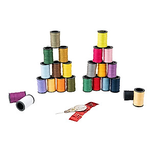 SINGER 00264 Polyester Hand Sewing Thread, Assorted Colors, 24 Mini-Spools