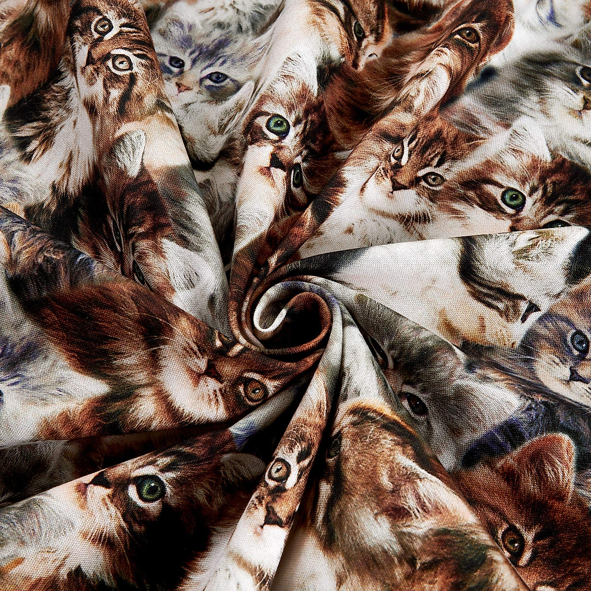 One Of A Kind Kittens Multi, Fabric by the Yard