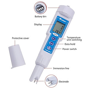 ShiSyan Y-LKUN Water Quality Meter Portable CT3031 Pen Type Digital Waterproof Conductivity Meter Conductance Pen Water Quality Tester Moisture Meter