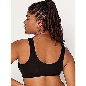 Fruit of the Loom Women's Comfort Front Close Sport Bra with Mesh Straps, Black Hue/Sand