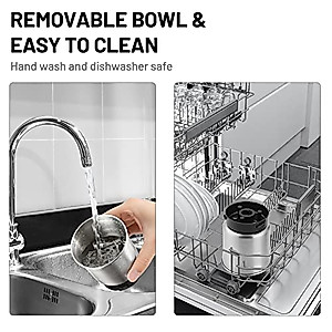 Secura Adjustable Coffee Grinder Electric, Spice Grinder Electric, Coffee Bean Grinder, Multipurpose Grinder for Spices, Herbs, Nuts, Grains with 1 Stainless Steel Blades Removable Bowl, Grey