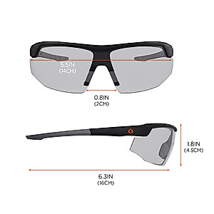 Ergodyne - 59083 Skullerz SKOLL Anti Fog Safety Glasses-Matte Black Frame, Anti-Fog Indoor/Outdoor Lens In/Outdoor Lens