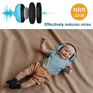 ProCase Baby Headphones for Noise, NRR 22 dB Baby Ear Muffs Noise Protection for Airplane Sleep, Baby Noise Cancelling Headphones, Infant Toddler Ear Protection for 3 Months to 2 Years -Blue
