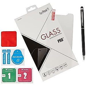 Glow Co., Ltd. 404-1-02 iPhone 11 with Strap, Multi-Functional Storage, Notebook Type Case, Magenta, Tempered Glass & Stylus Pen Included