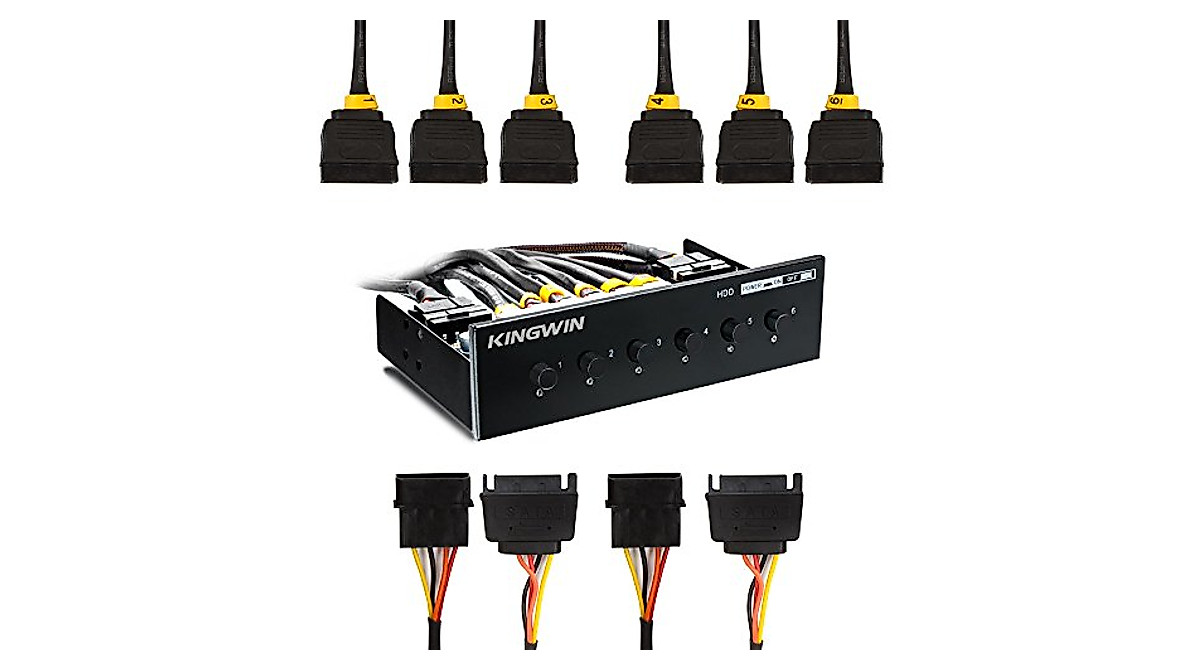 Kingwin HDD Power Switch Module for SATA Drives | Control Up to 6 HDDs