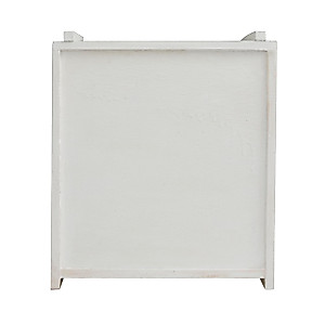 Deco 79 Wood 12 Bottle Standing Wine Rack, 14" x 13" x 16", White